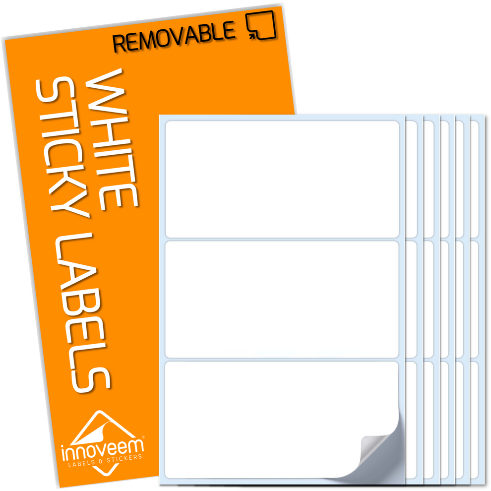 White Sticky Labels – Innoveem