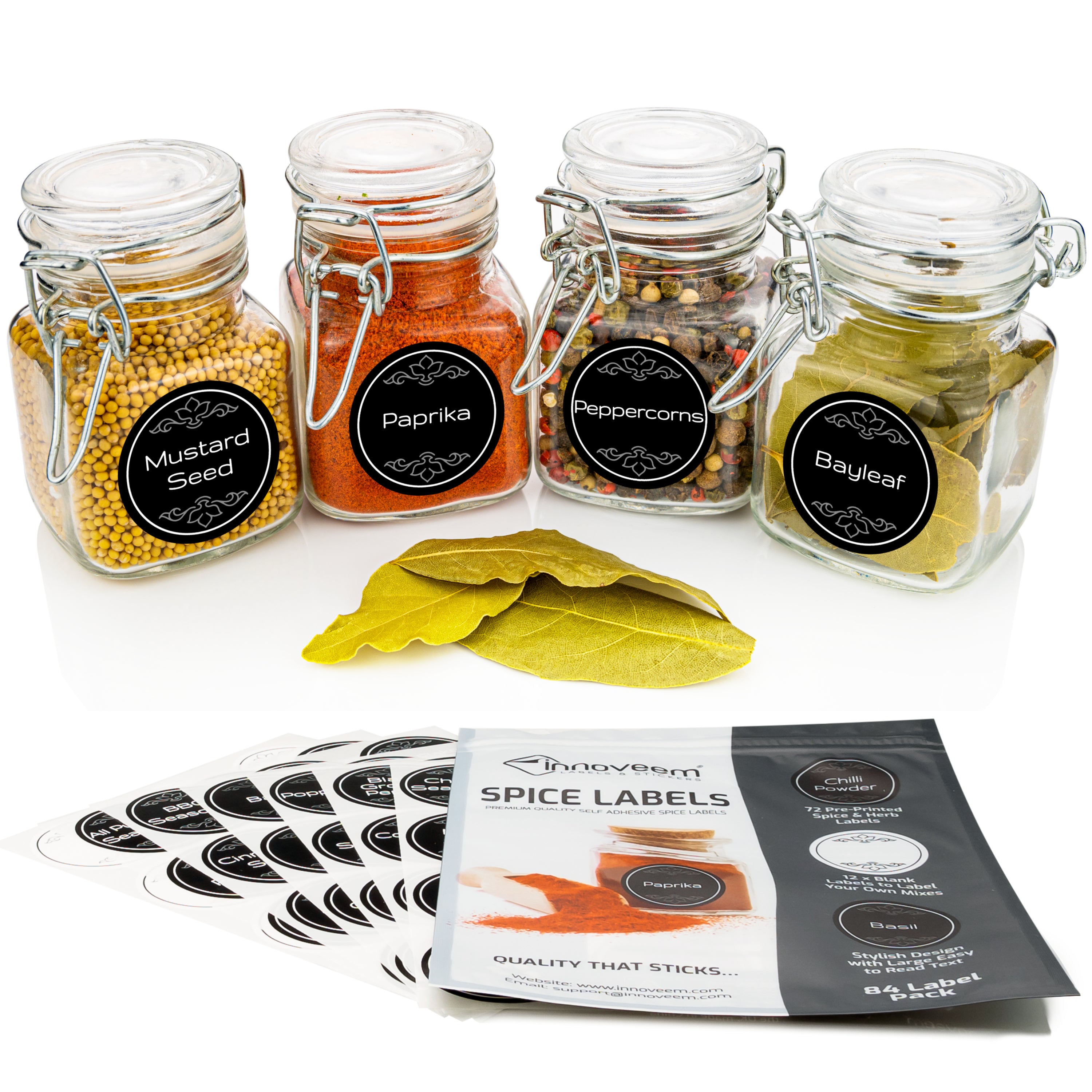 Spice Jar Labels | Easy To Read | Modern Stylish Designs – Innoveem