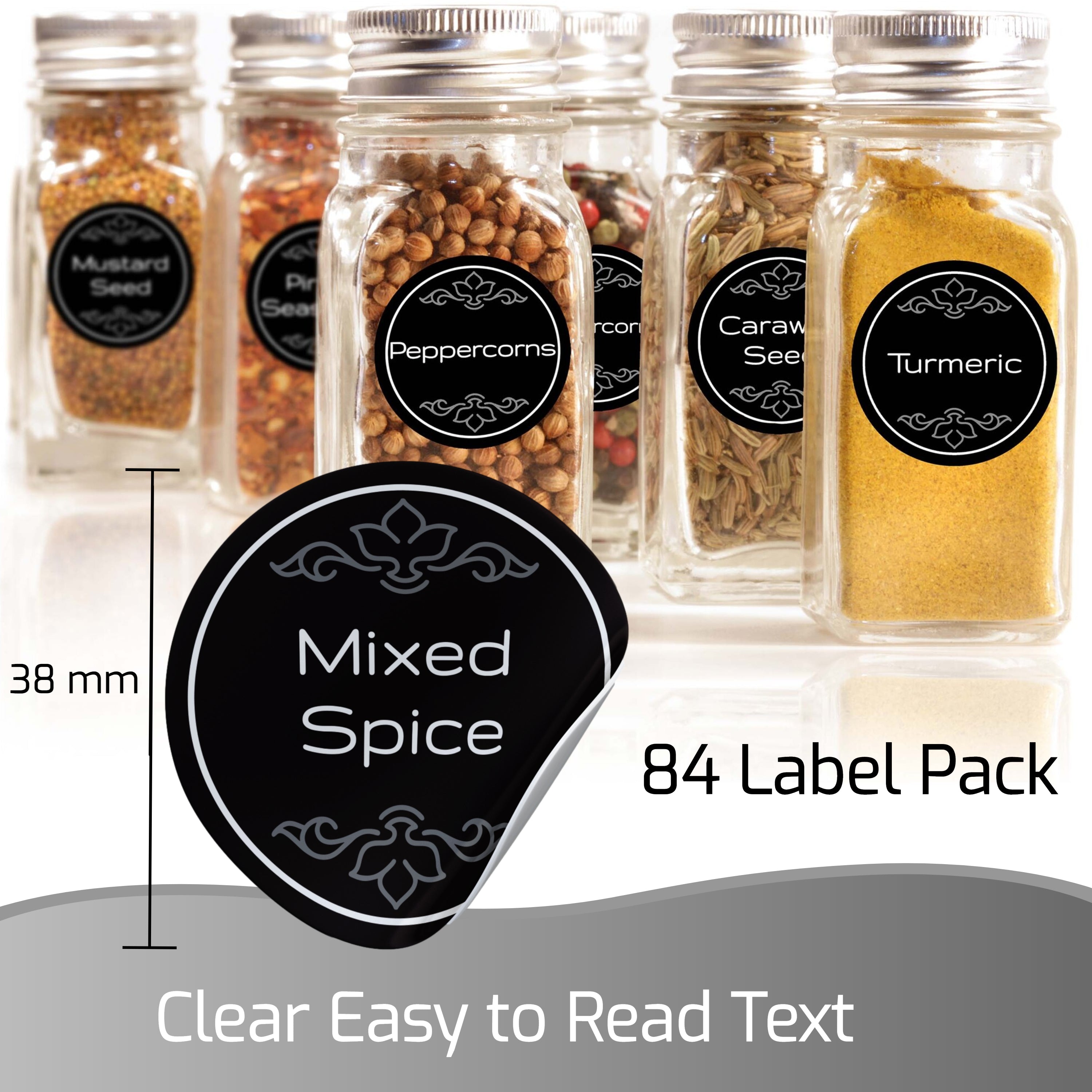 Spice Jar Labels | Easy To Read | Modern Stylish Designs – Innoveem