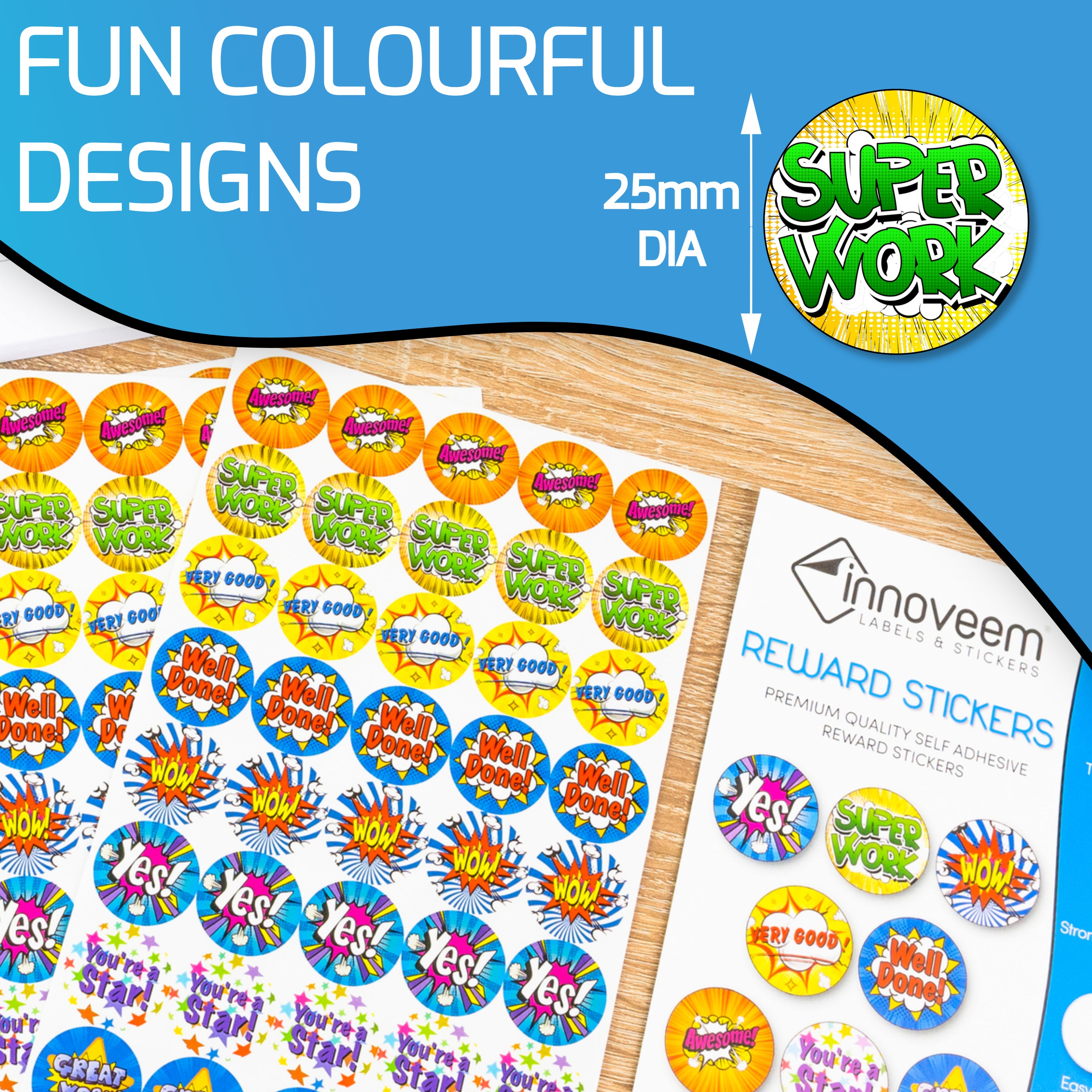 Reward Stickers For Children | Teachers Stickers | Colourful Designs ...
